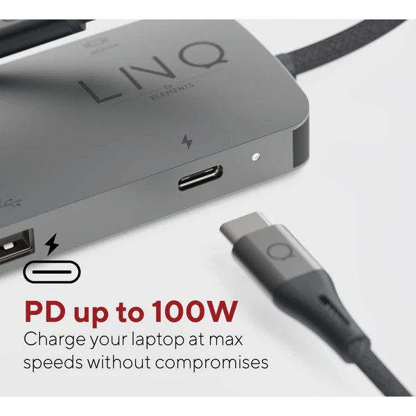 LINQ 7in1 USB-C 4K Triple Display PD Adapter - iWant.cz