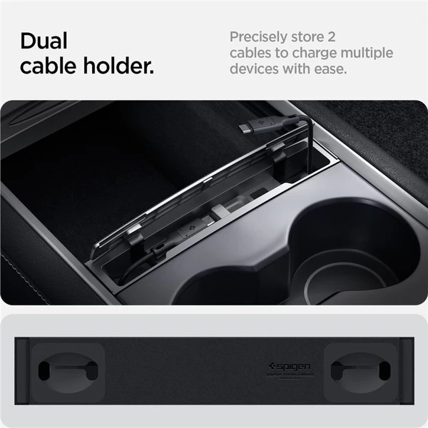 Spigen Cable Organizer Station kabelový organizér Tesla Model Y/3 černý ...