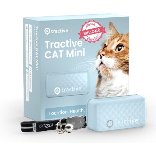 Tractive GPS CAT Mini tracker polohy a aktivity pro kočky mentolový ...