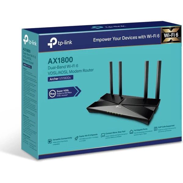 TP-Link Archer VX1800V dvoupásmový router VDSL/ADSL s Wi-Fi 6 - iWant.cz