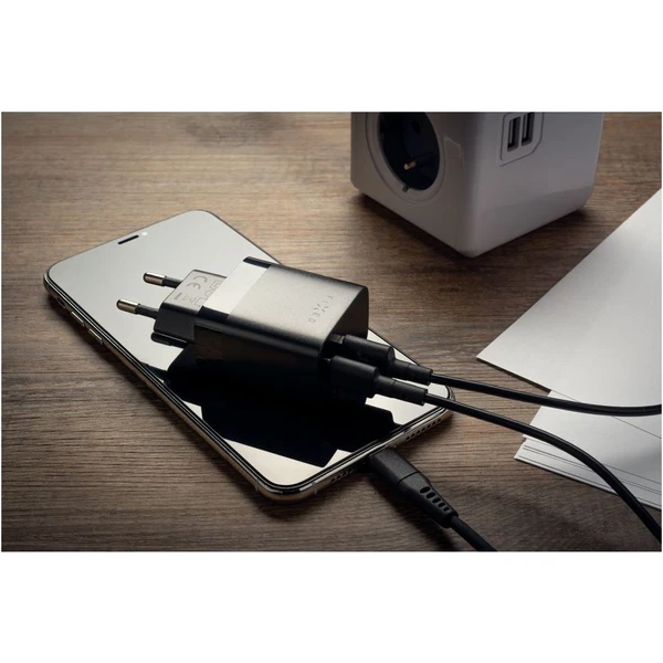 Fixed Síťová Nabíječka S Usb C A Usb Výstupem Podpora Pd A Qc 3 0 20w