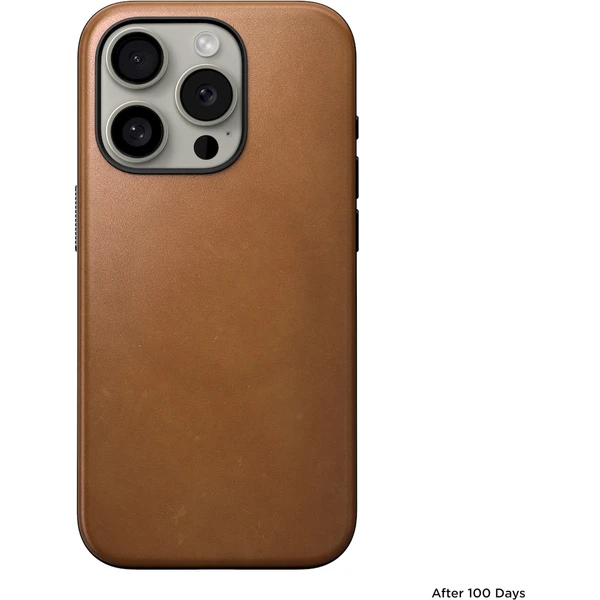 Nomad Modern Leather MagSafe kryt iPhone 15 Pro english tan - iWant.cz