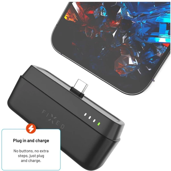 FIXED Zen 5 Plug-in powerbanka (PD) 20W, 5000 mAh černá - iWant.cz