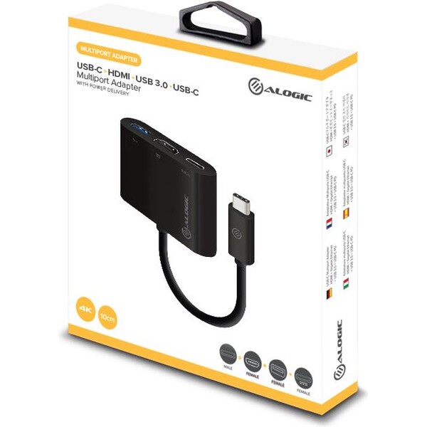 ALOGIC USB-C Multiport Adaptér s HDMI/USB 3.0/ USB-C s Power delivery ...