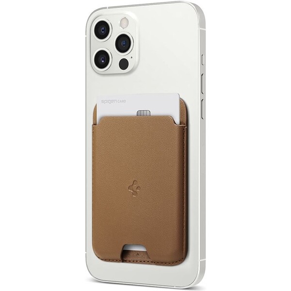 Spigen Wallet Valentinus MagFit MagSafe peněženka hnědá - iWant.cz