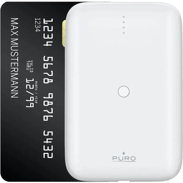 PURO Mini Powerbanka 10 000 mAh, USB-C/USB, PD, 20 W bílá - iWant.cz