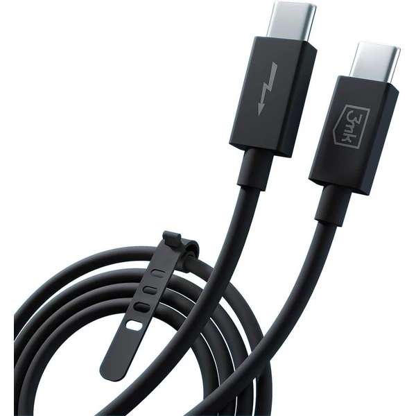 3mk Hyper ThunderBolt Cable datový kabel, 240W, 1m černý - iWant.cz